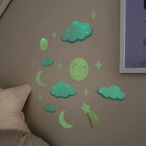 Nattehimmel – Selvlysende wallstickers til barnerom